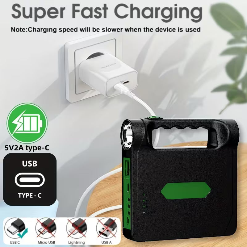 Power bank Kit with LED Lights, 6000mAh Lithium Battery, USB Charger ...